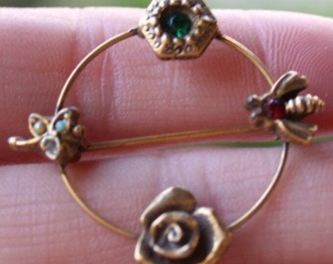 Victorian Revival Symbolism Paste Figural Brooch - Etsy