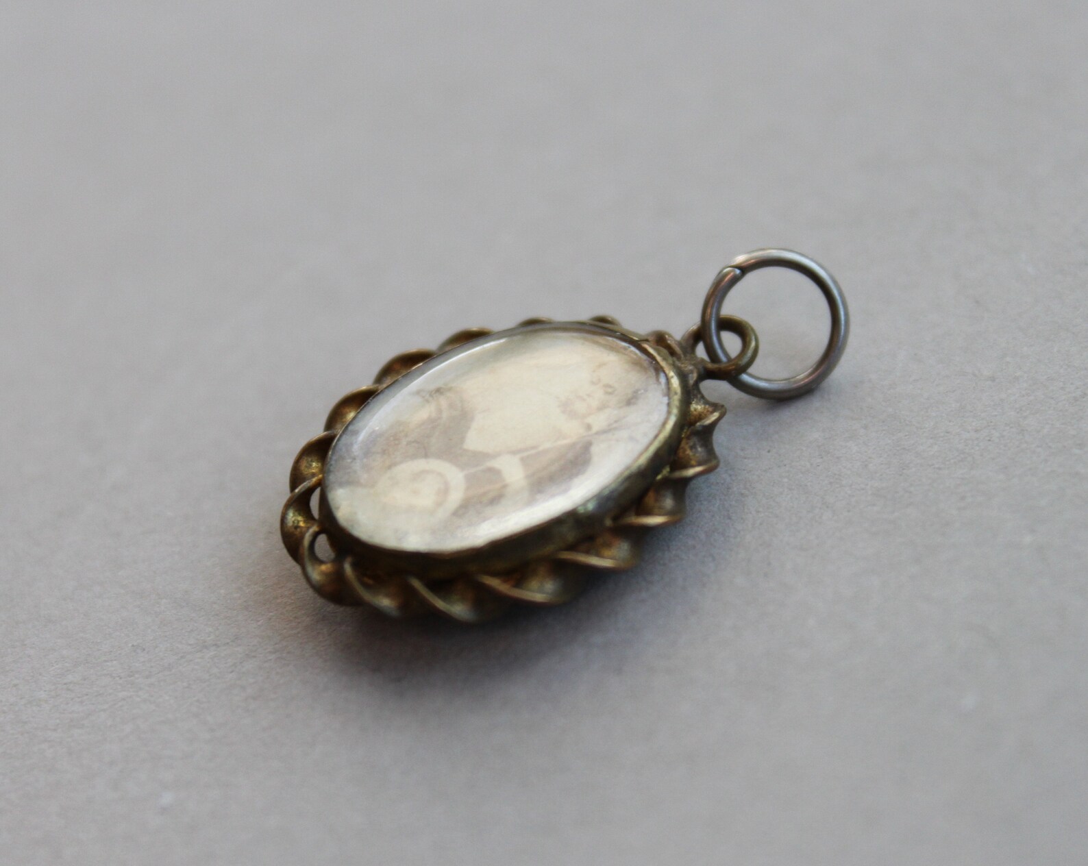 Antique Double Glass Locket Saint Joseph and Unknown Saint / 19th ...