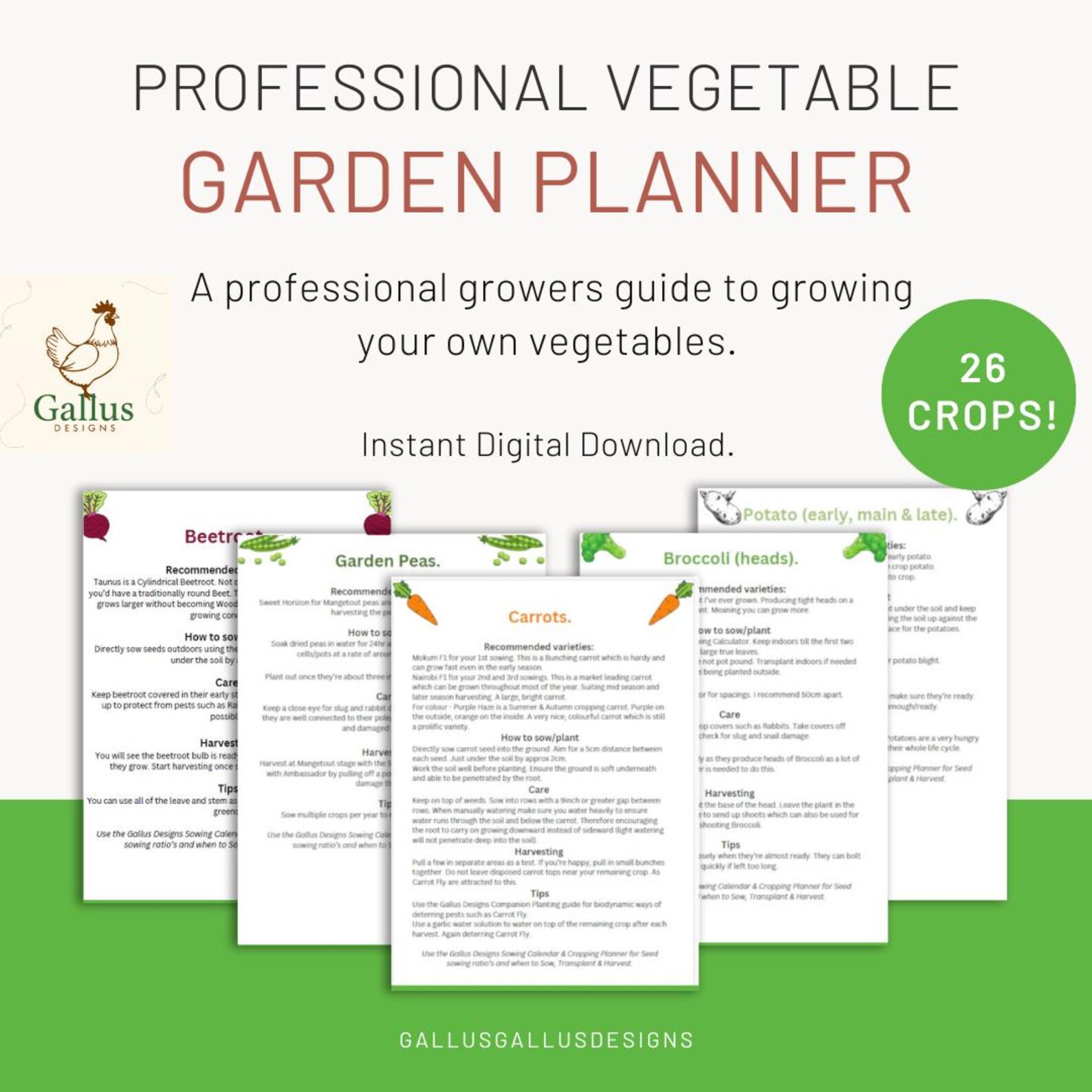 Vegetable Garden Planner Printable Garden Log Tracker Allotment Planner ...
