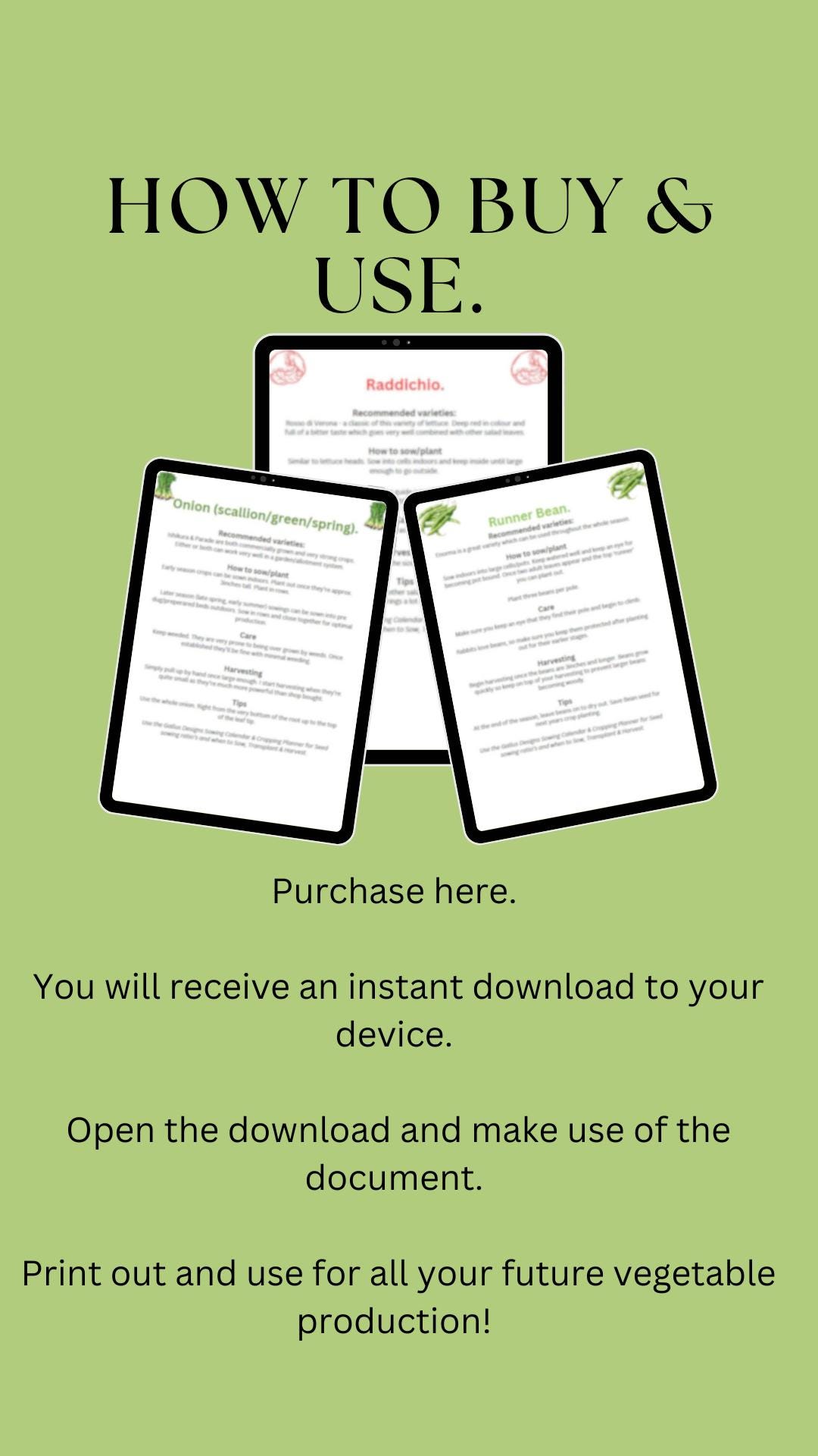 Vegetable Garden Planner Printable: Grow Guide With 26 Crops (PDF) - Etsy