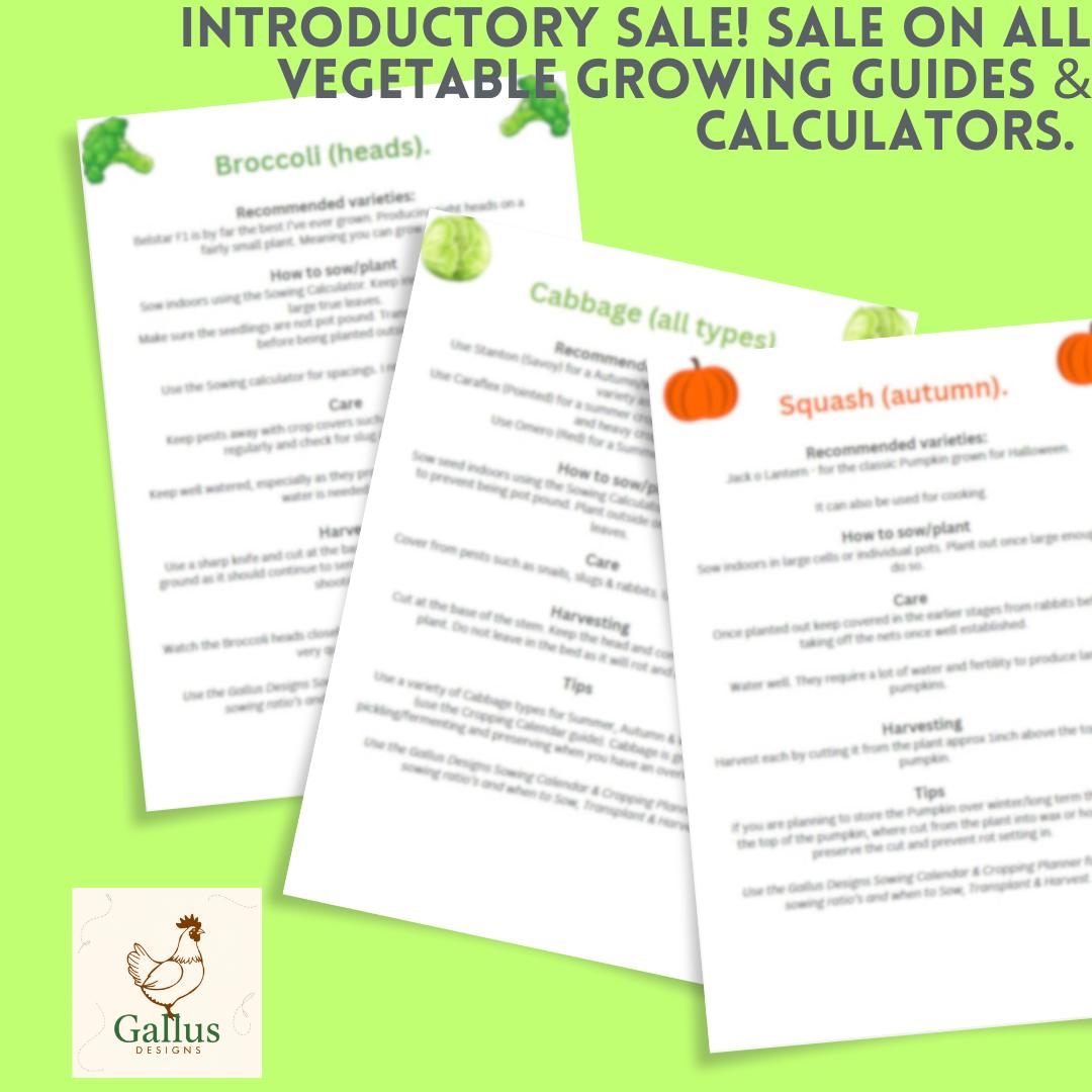 Vegetable Garden Planner Printable: Grow Guide With 26 Crops (PDF) - Etsy