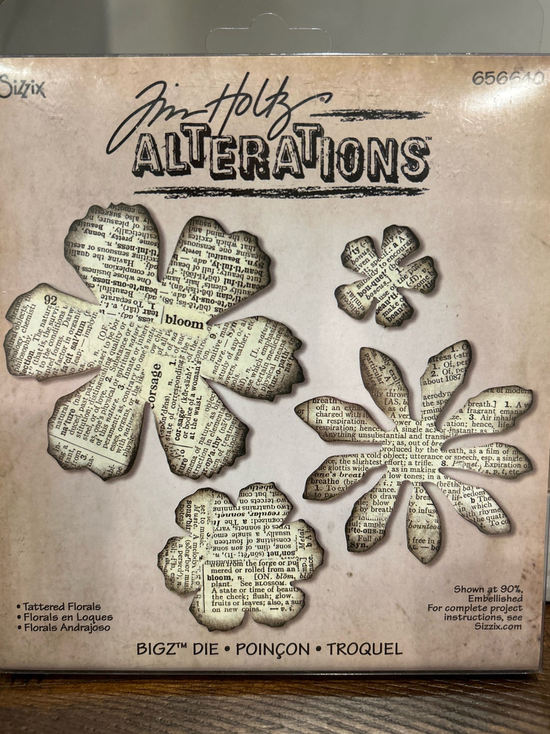 Tim Holtz Alterations Bigz Die / Tattered Florals / NEW / HTF / 656640 ...