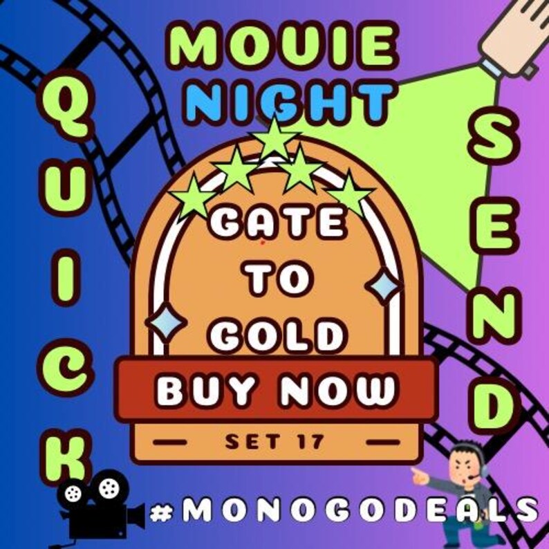 Mono Go! 5-star Sticker L GATE TO GOLD | 1 Piece L Fast Delivery - Etsy