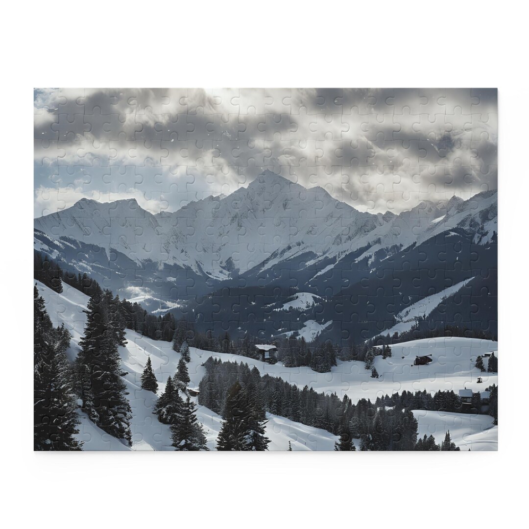 Puzzle Snowy Mountain Range, Jigsaw Puzzle, 120-piece Puzzle, 252-piece ...