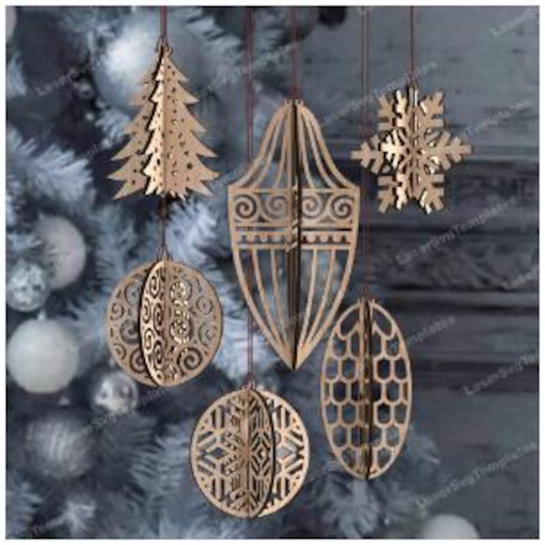 Laser Cut Christmas Tree Ornaments - Etsy