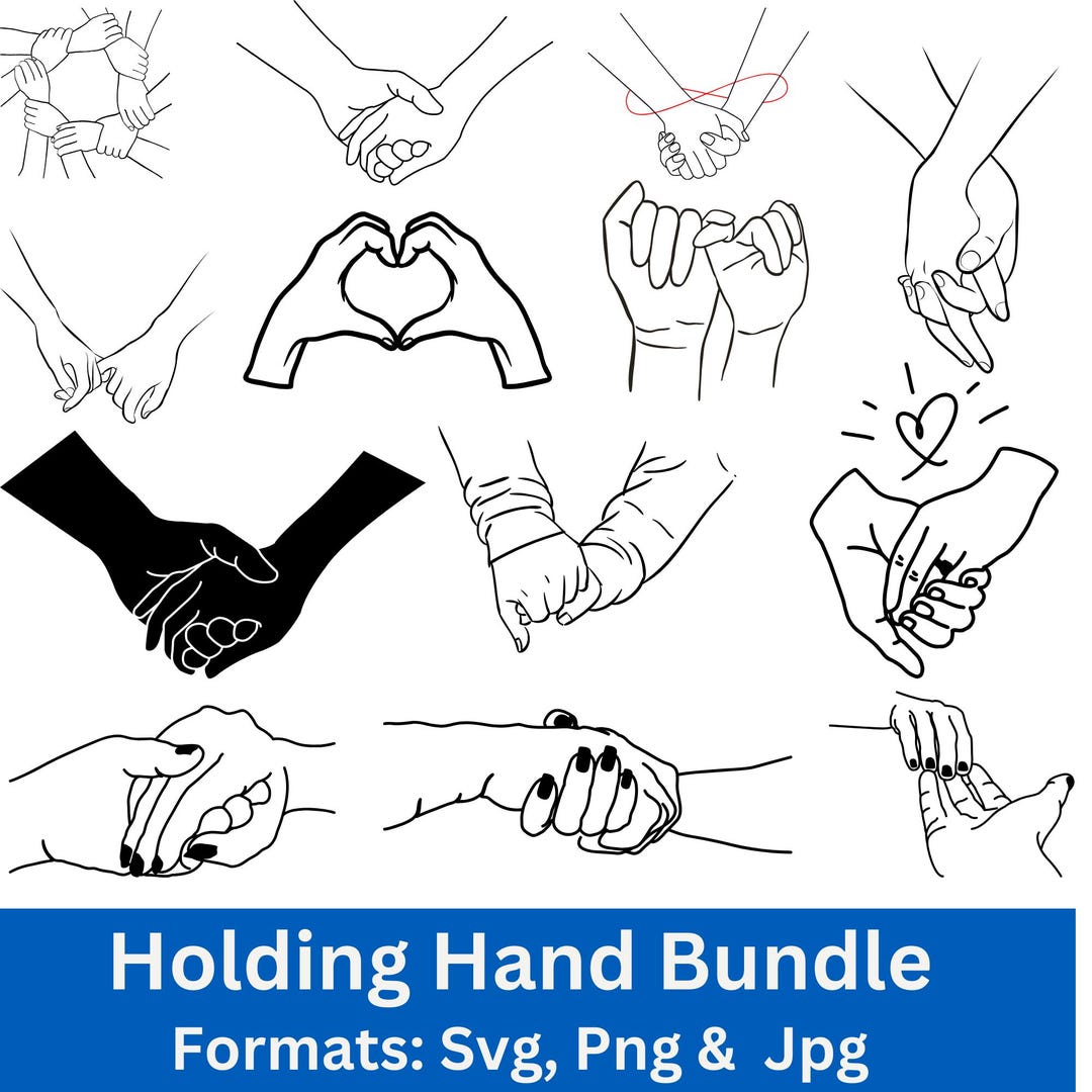 Holding Hands SVG Bundle, Holding Hands PNG Bundle, Holding Hands ...