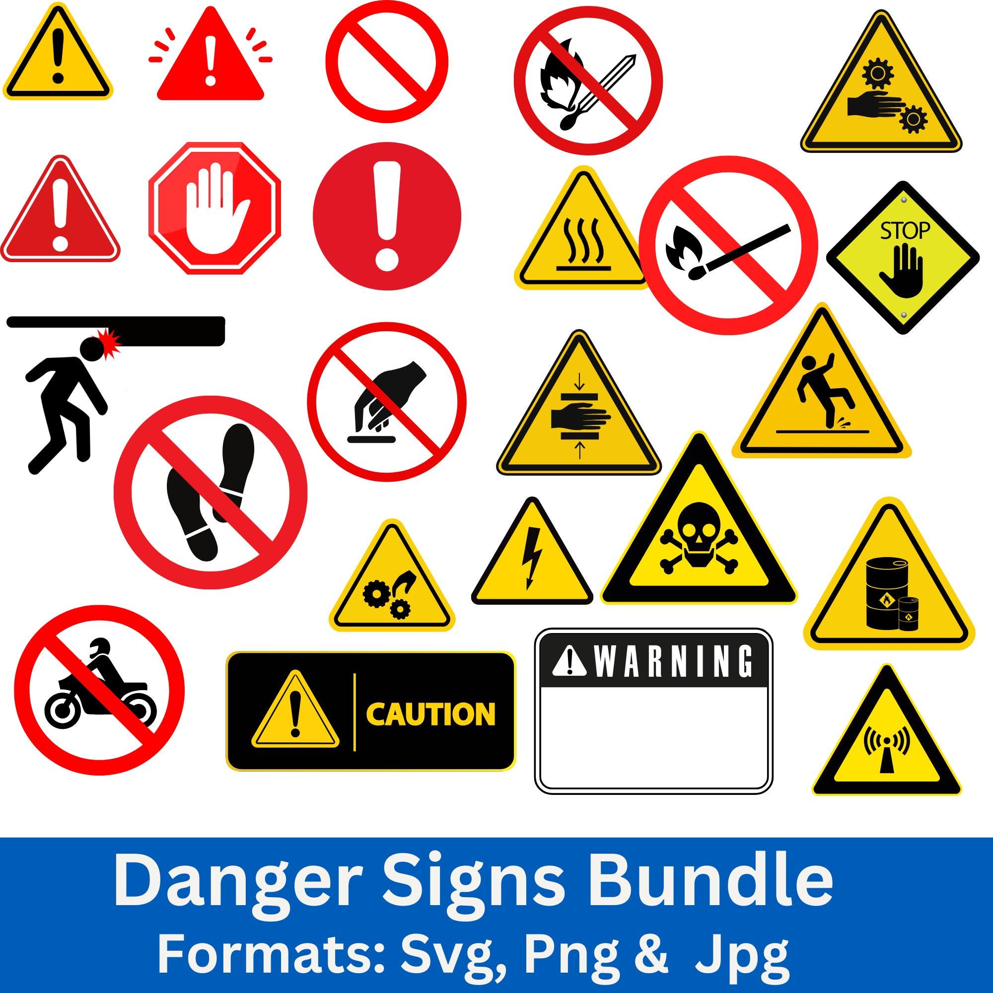 Danger Signs SVG, Warning Signs, Radiation, Caution, Toxic, Signs Svg ...