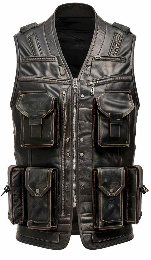 Men's Leather Vest 100% Lamb Soft Leather Vest Brown Leather Vest ...