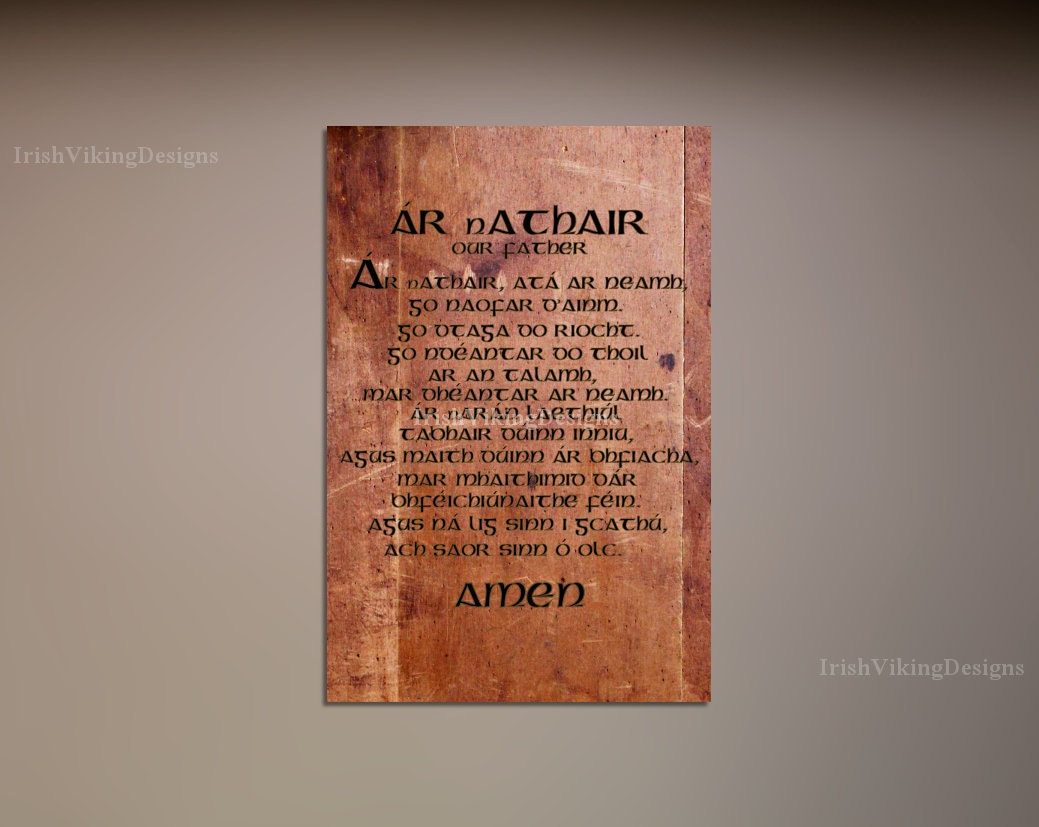 Prayers in Irish Language, Our Father, Hail Mary, Irish Gaelic Language ...
