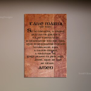Prayers in Irish Language, Our Father, Hail Mary, Irish Gaelic Language ...