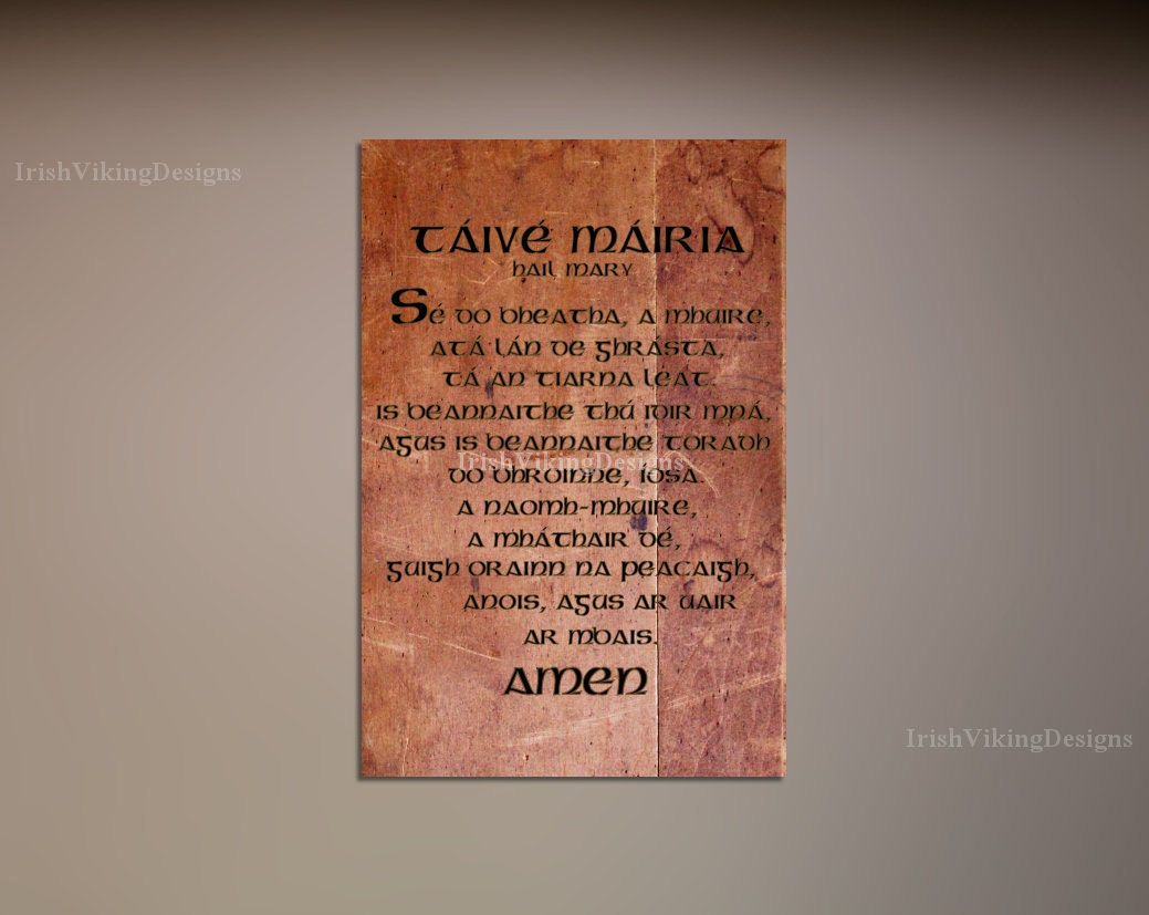Prayers in Irish Language, Our Father, Hail Mary, Irish Gaelic Language ...
