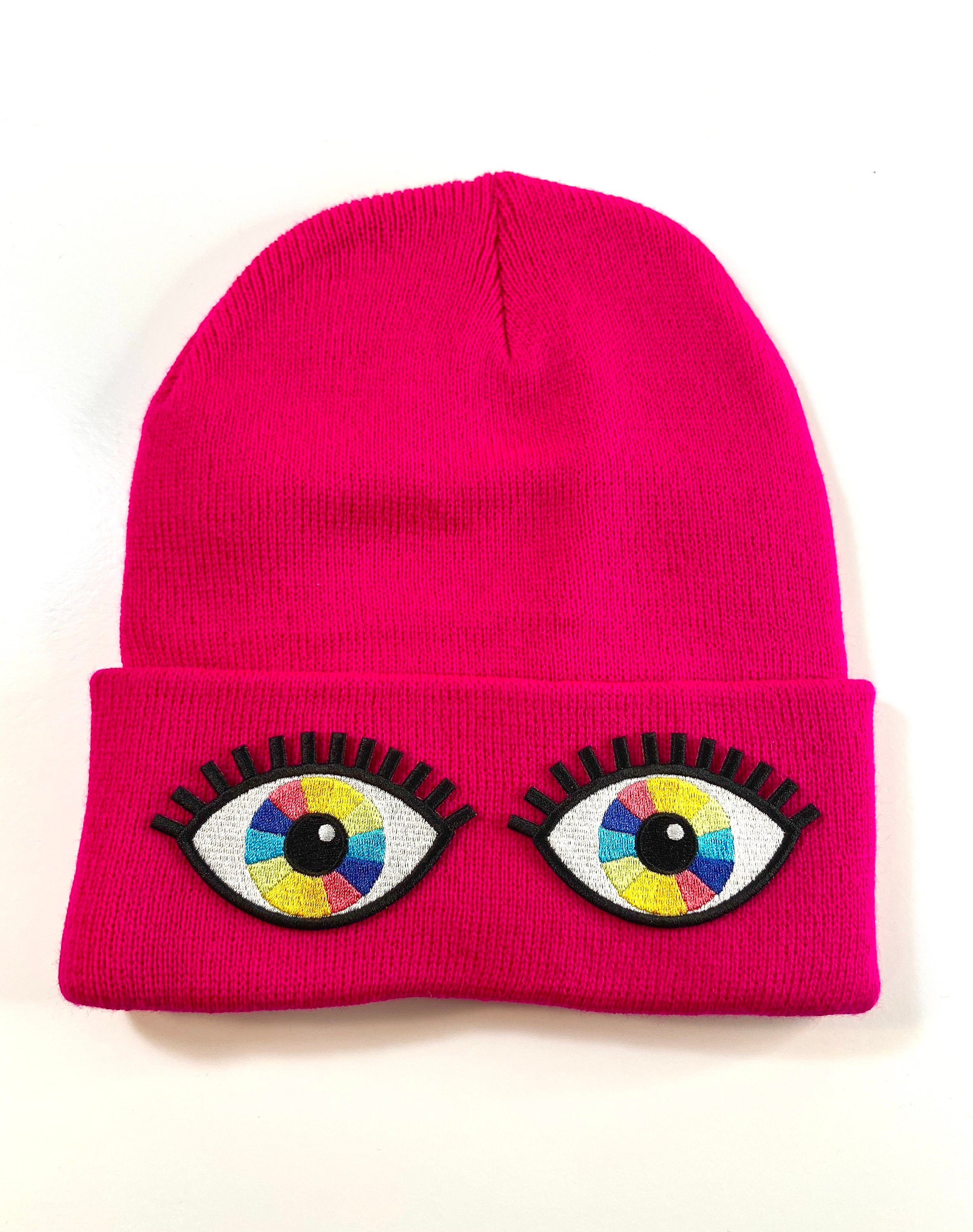 Rainbow Vision Knit Beanie - Etsy