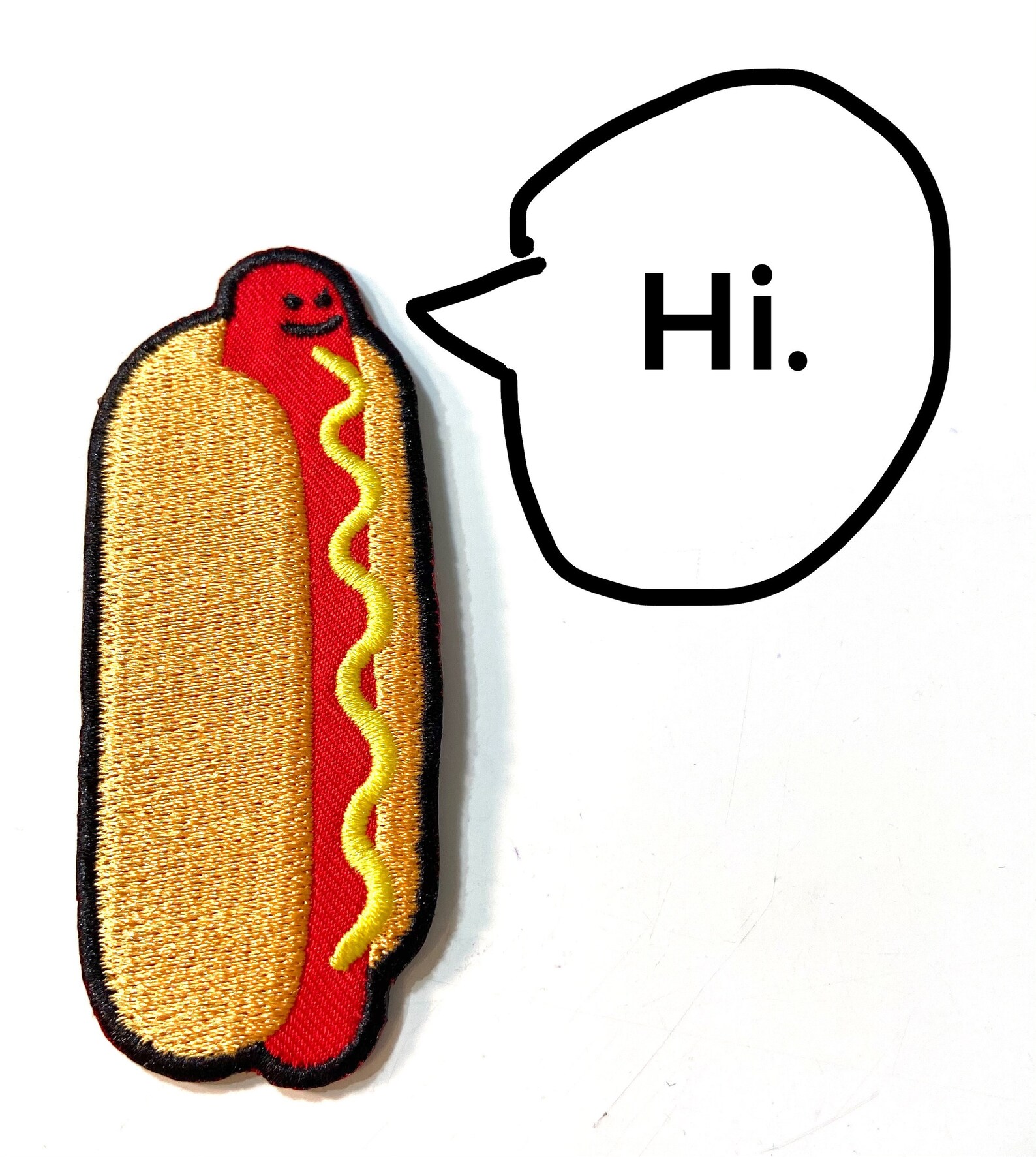 Happy Hot Dog Patch | Etsy