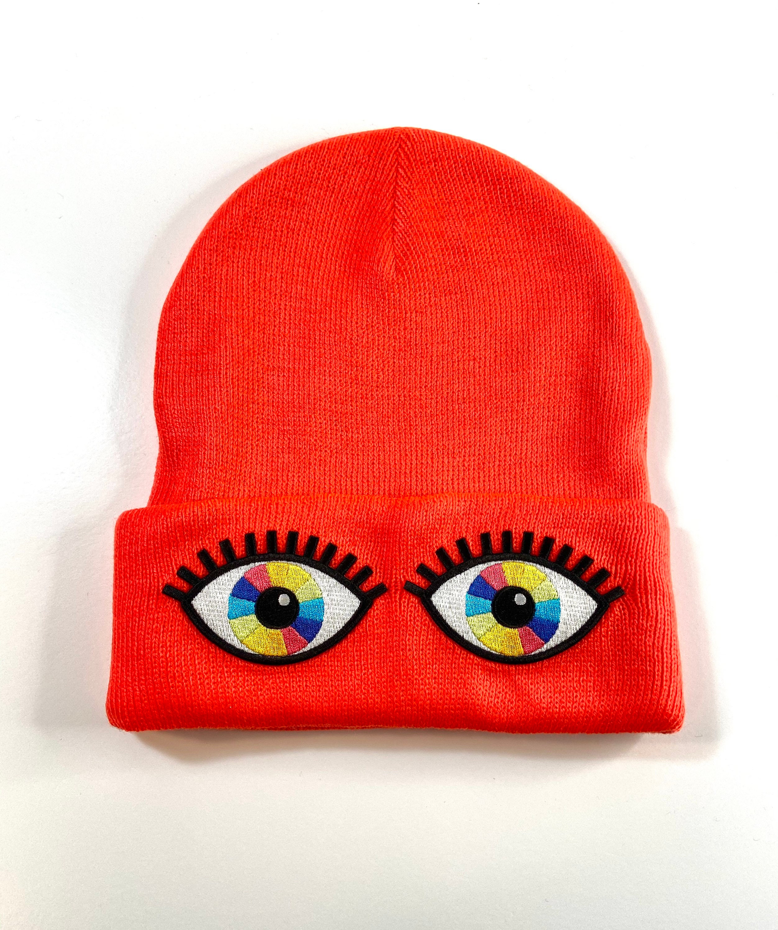 Rainbow Vision Knit Beanie - Etsy