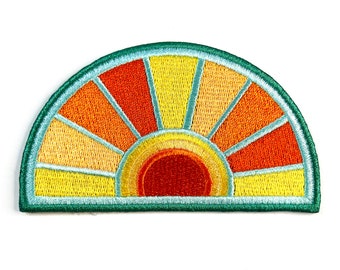 Sun Embroidered Patch - Etsy