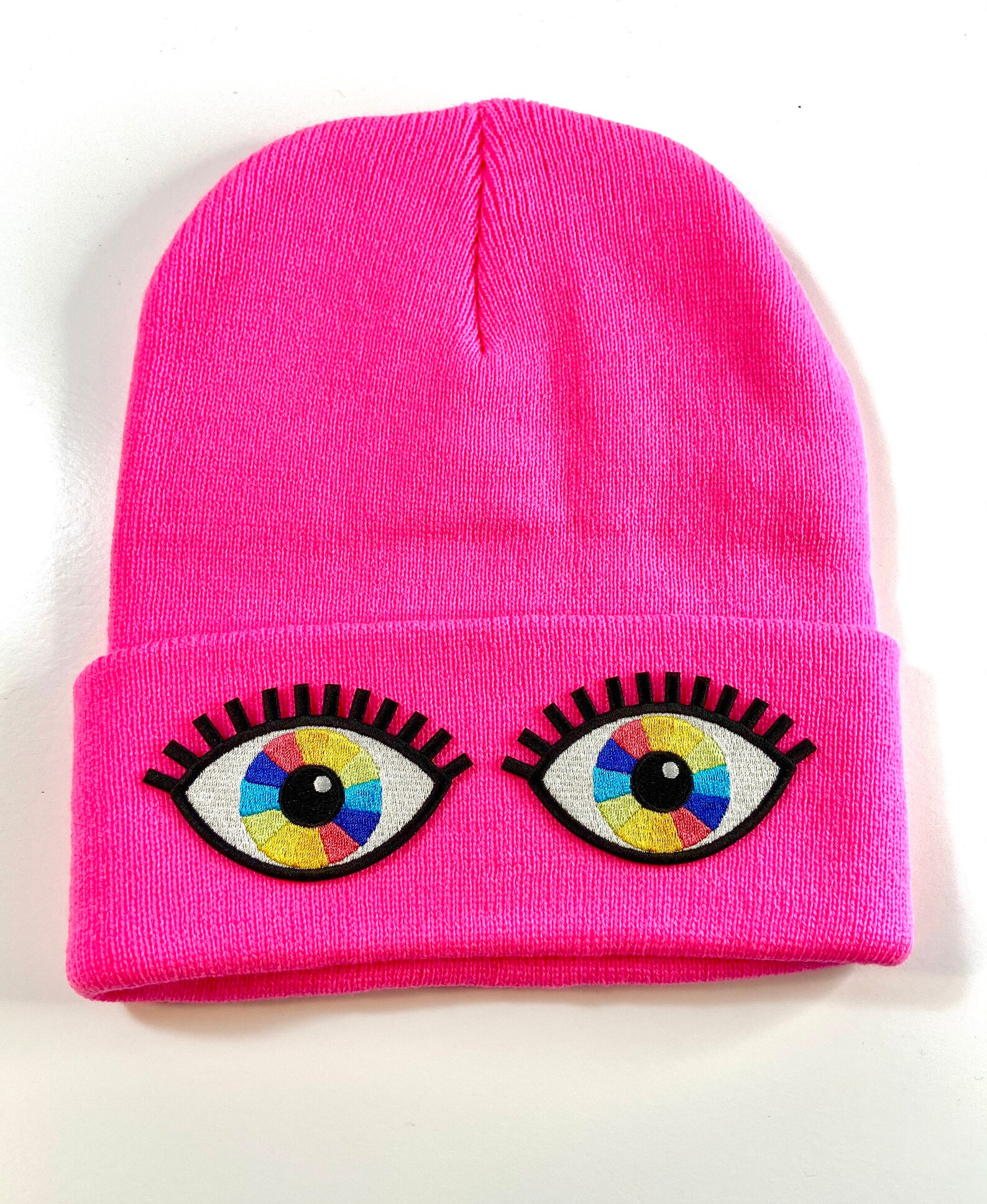 Rainbow Vision Knit Beanie - Etsy