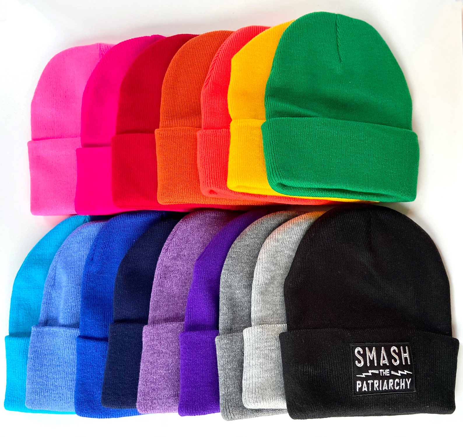Rainbow Vision Knit Beanie - Etsy