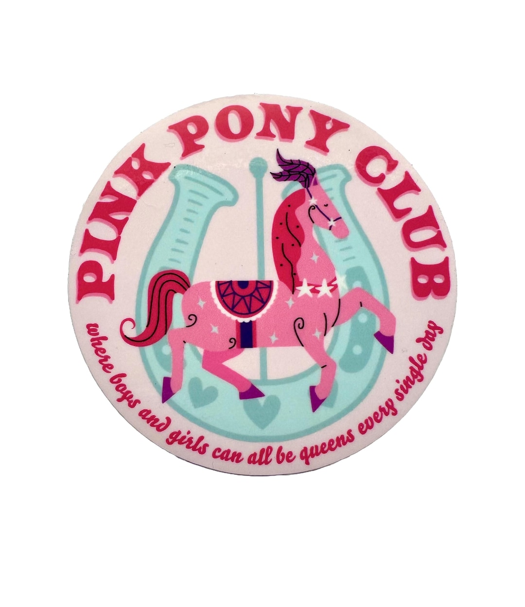 Pink Pony Club Vinyl Sticker - Etsy