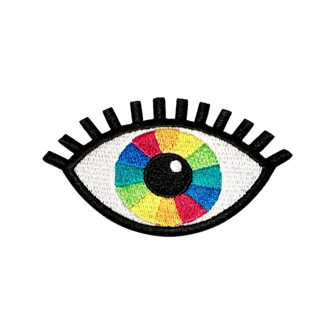 Rainbow Vision Eye Embroidered Patches - Etsy