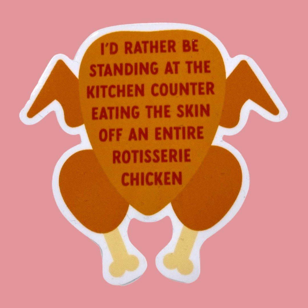 Rotisserie Chicken Vinyl Sticker - Etsy