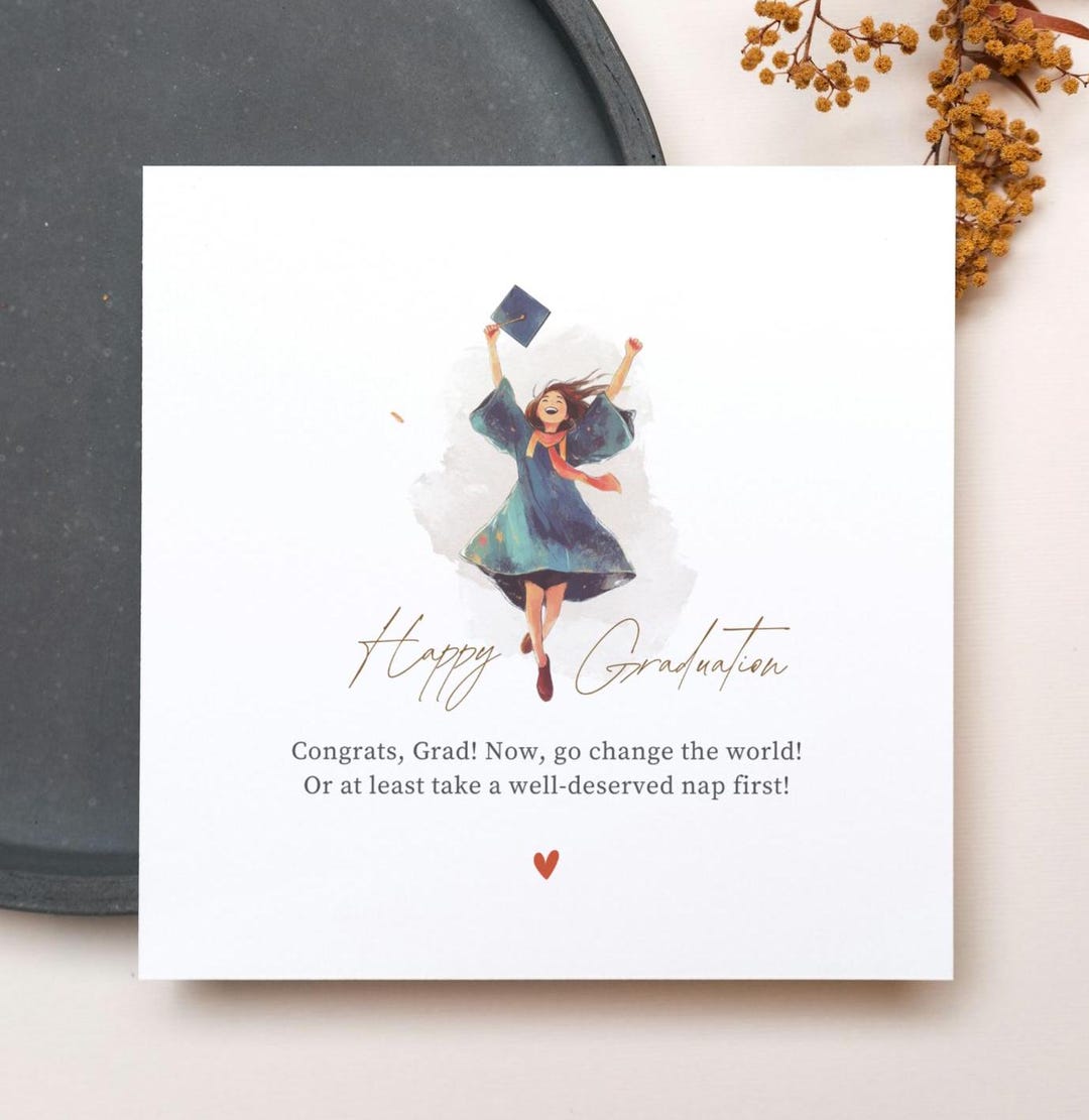 Printable Graduation Card for Her, Printable Graduation Card for Best ...