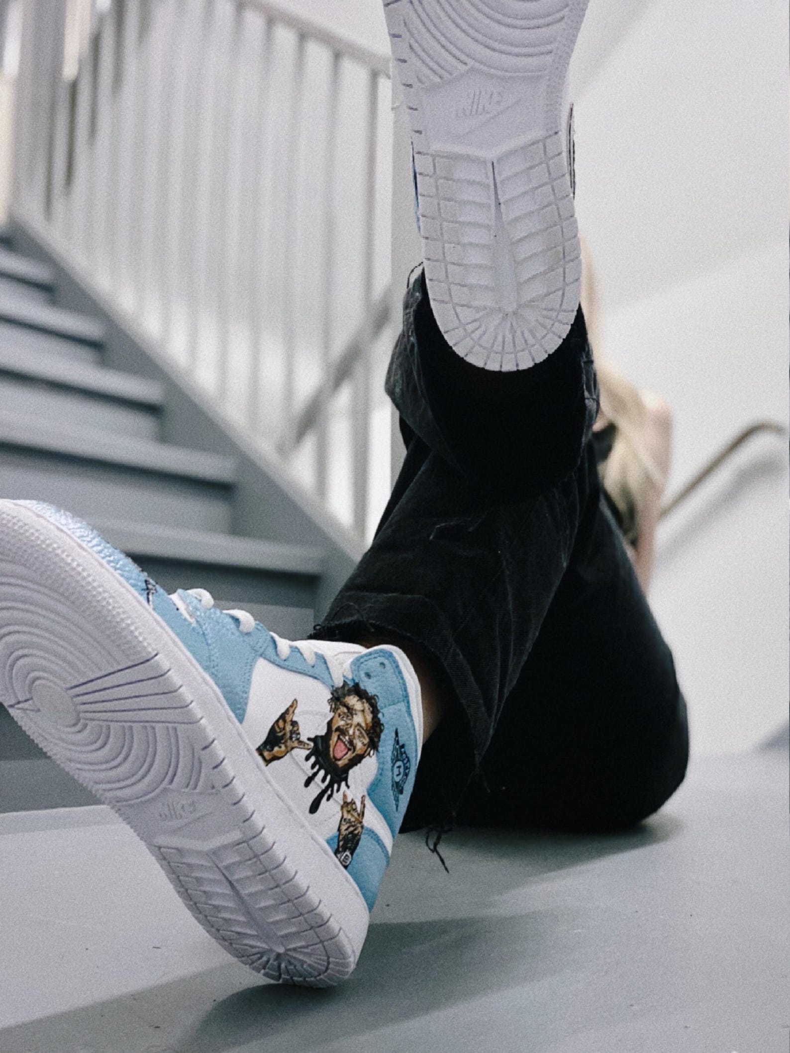 Custom Hand-painted Sneakers Inspired by Post Malone, Posty Co ...