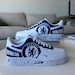 Custom Chelsea FC Sneakers – Hand-painted, Unique Fan Footwear, Soccer ...