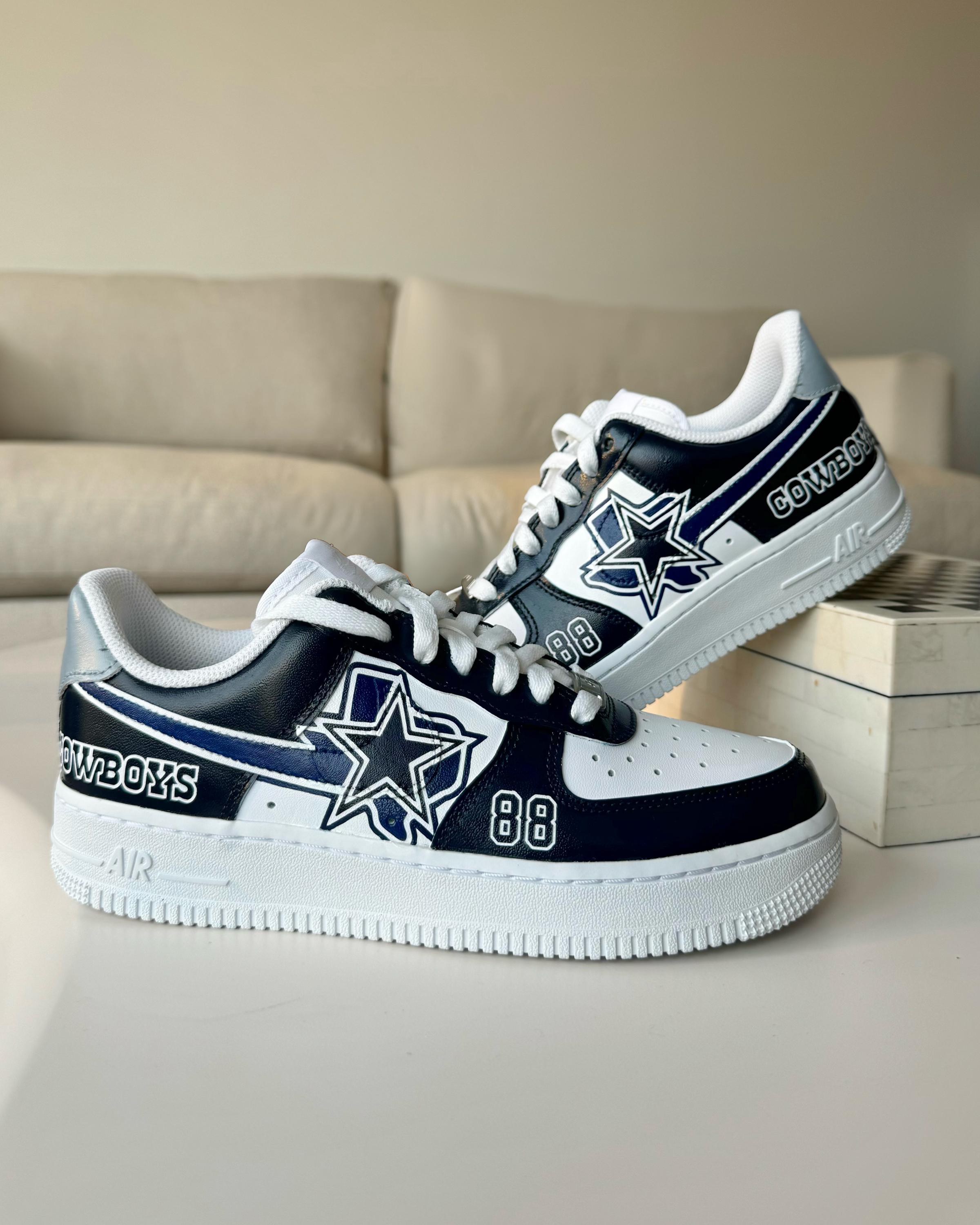 Custom NFL Sports Team Sneakers, Hand Painted, Dallas Cowboys, Kansas ...