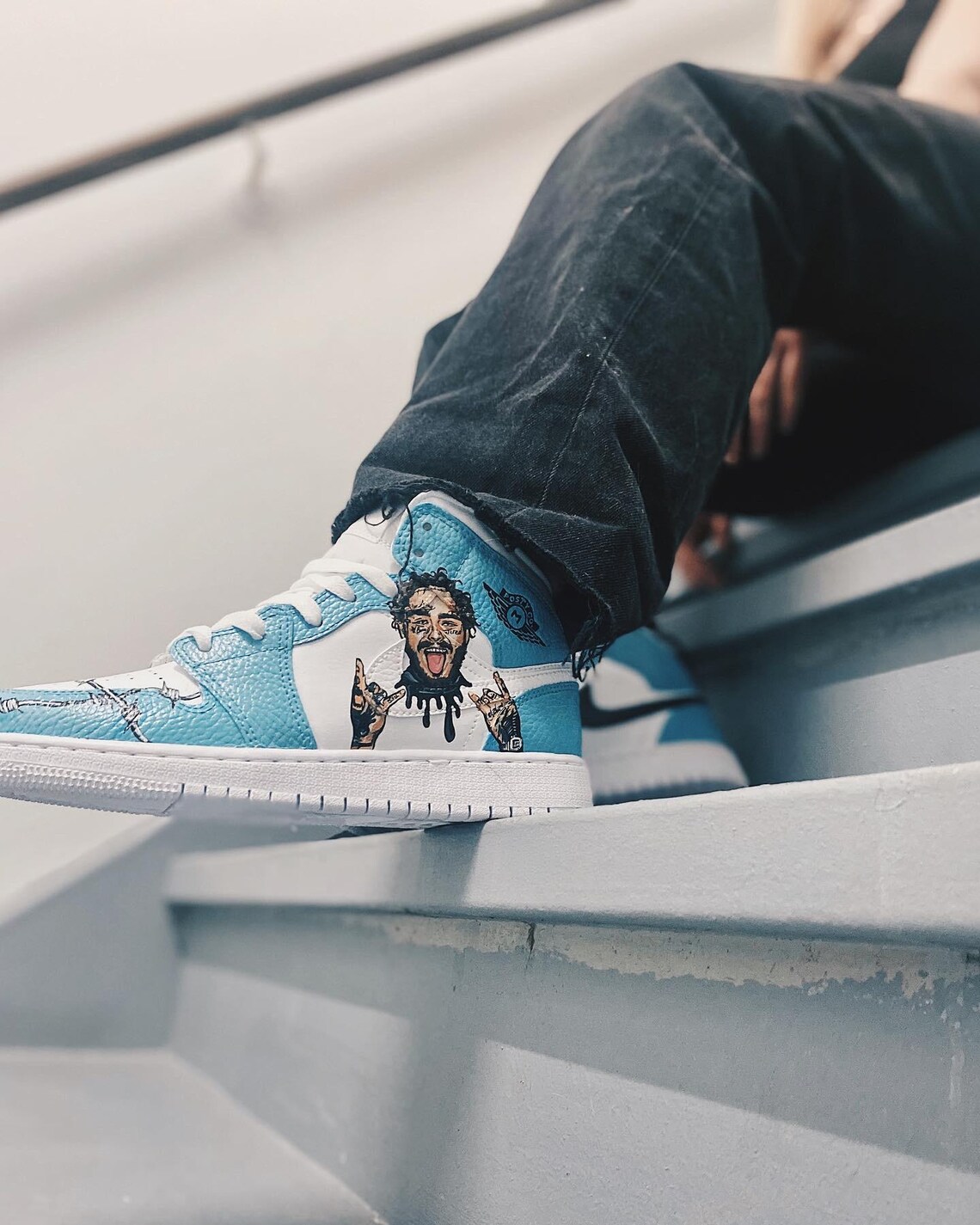 Custom Hand-painted Sneakers Inspired by Post Malone, Posty Co ...