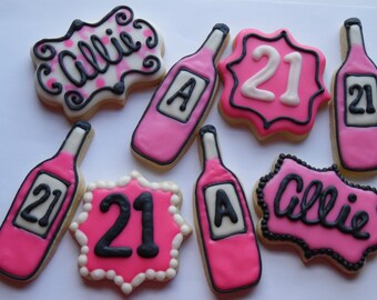 21st Birthday Cookies - Etsy