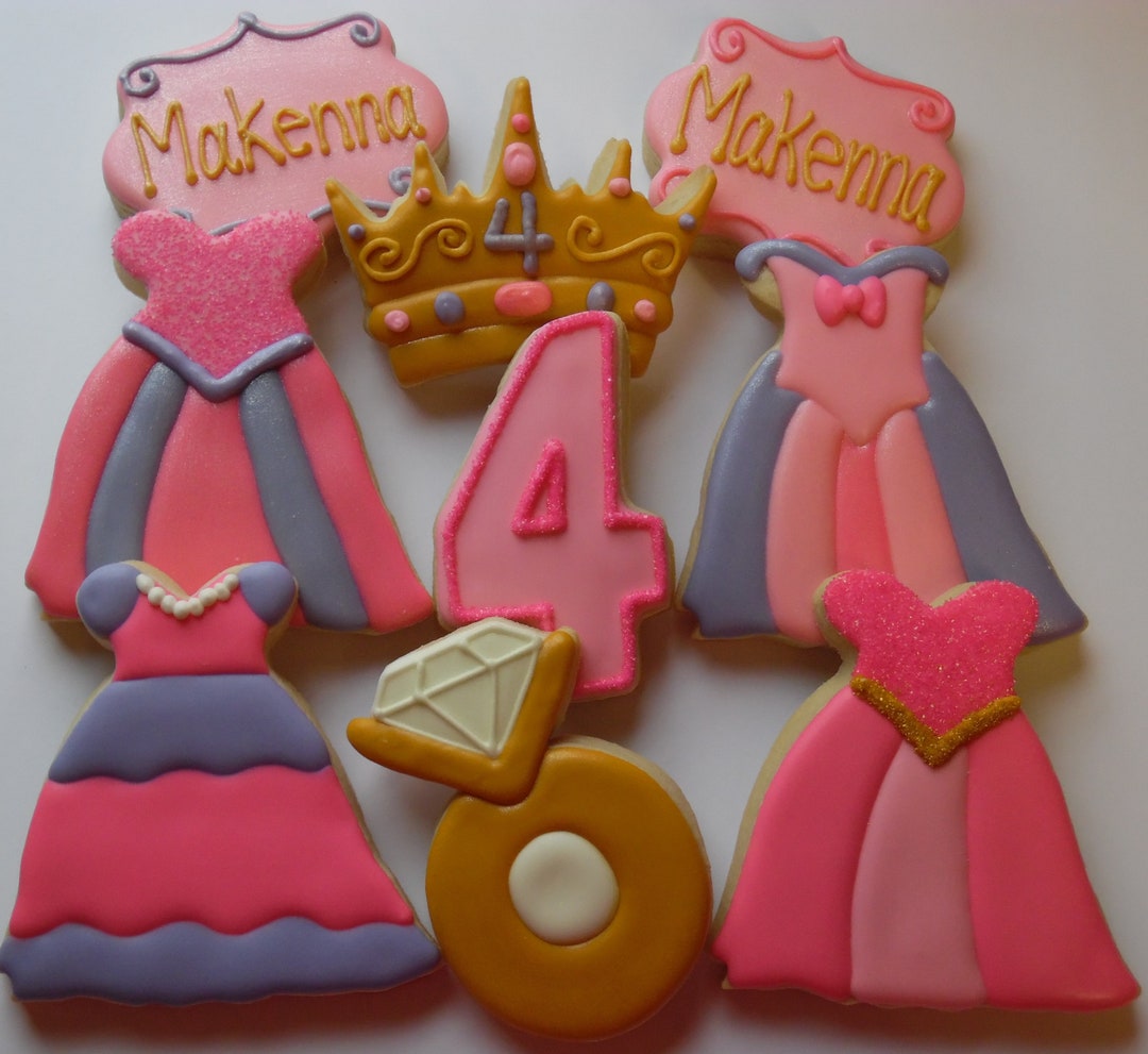 Princess Themed Crown Gown Birthday Party Favors Celebration Decorated ...