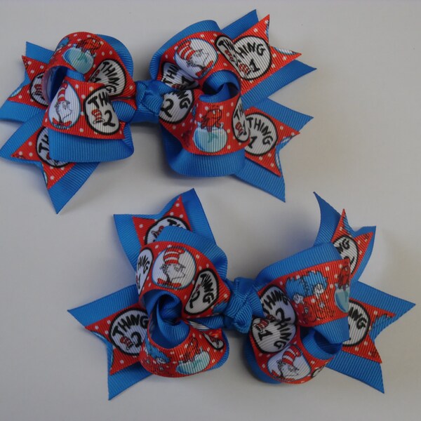 Thing 2 Hair Bow - Etsy