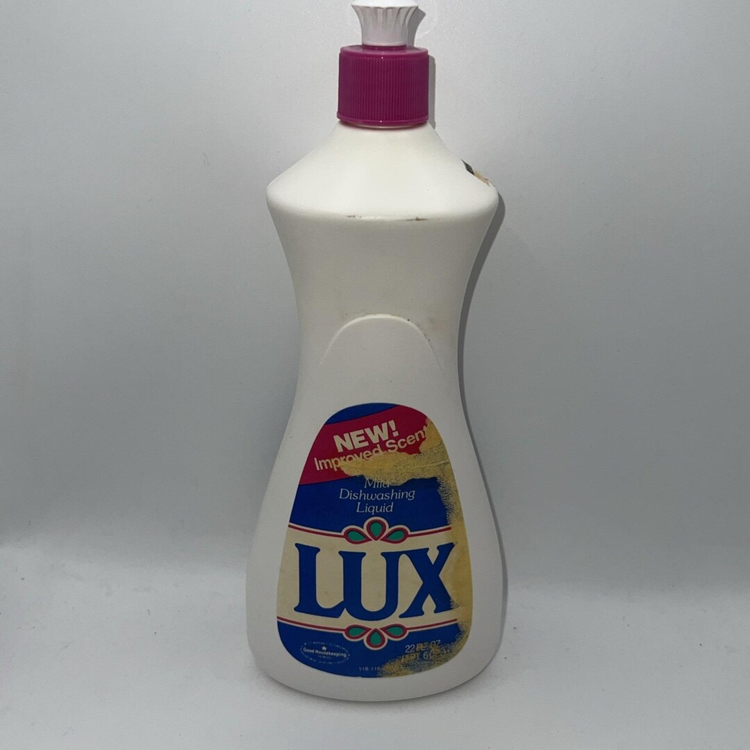 Vintage Lever LUX Mild Dishwashing Liquid 22oz 1980s Dish Soap 75% Full ...