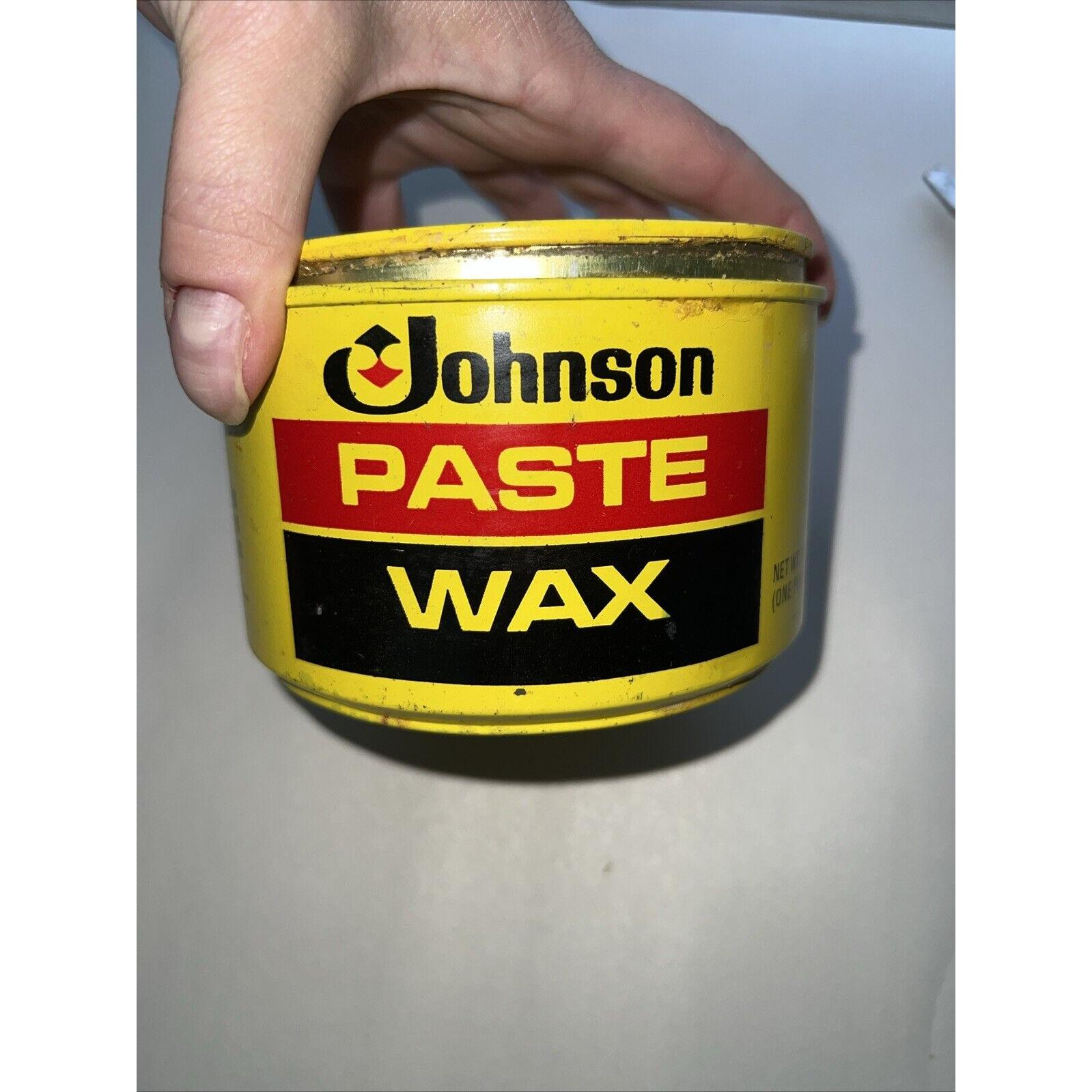 Vintage SC Johnson Paste Wax 16 Oz Can 50% Full Discontinued Rare ...