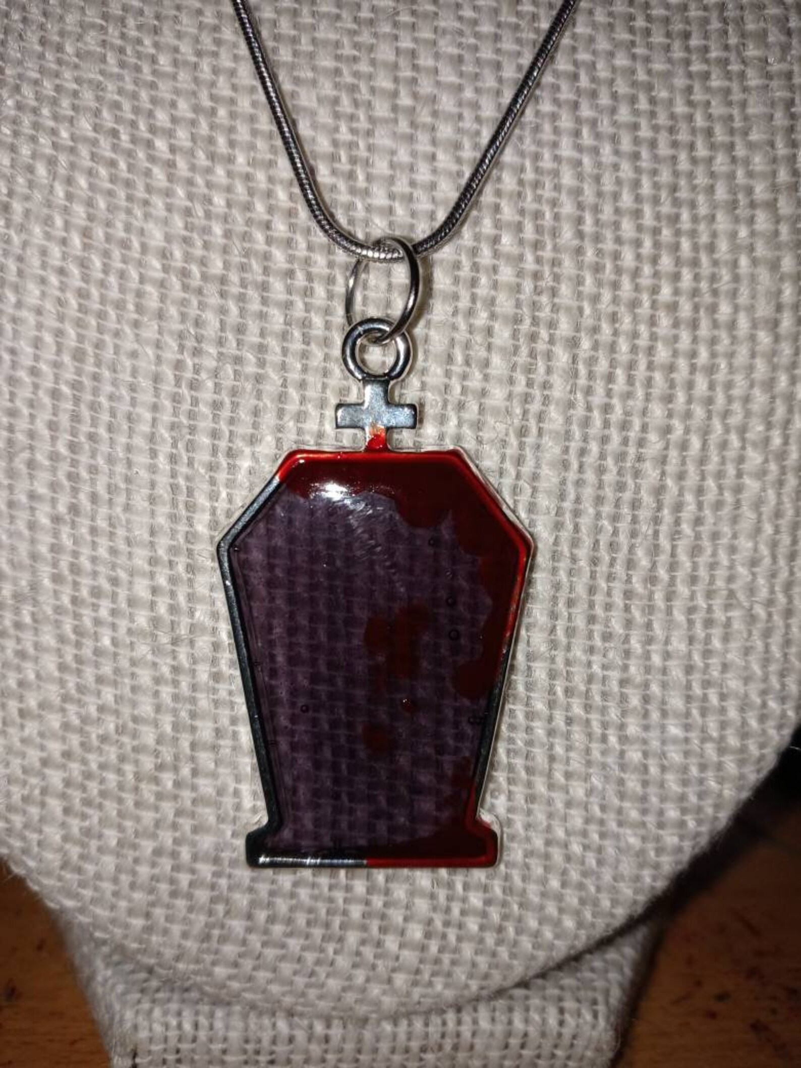 Bloody Tombstone Necklace Gothic Vampire Horror - Etsy