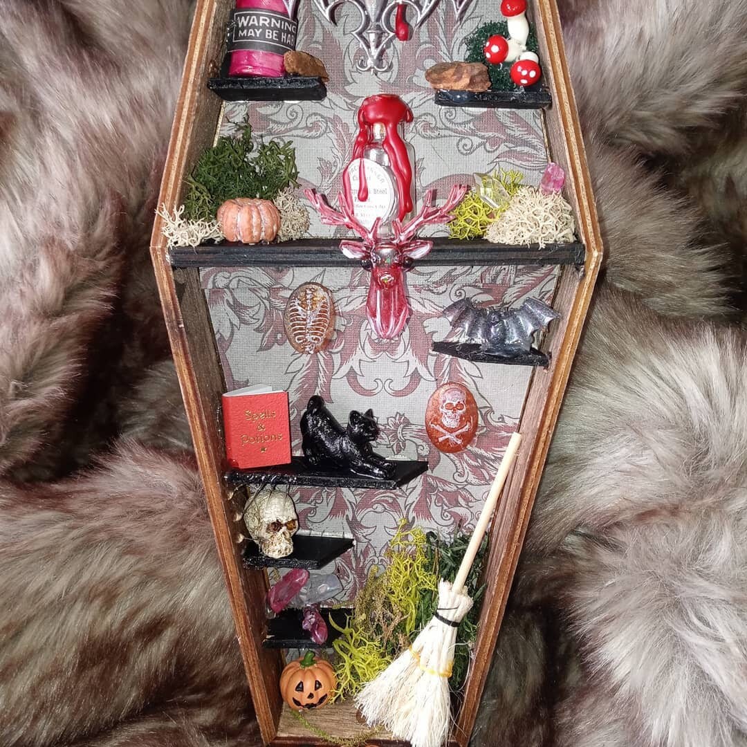 Miniature Coffin Diorama Halloween Diorama the Witches Coffin - Etsy