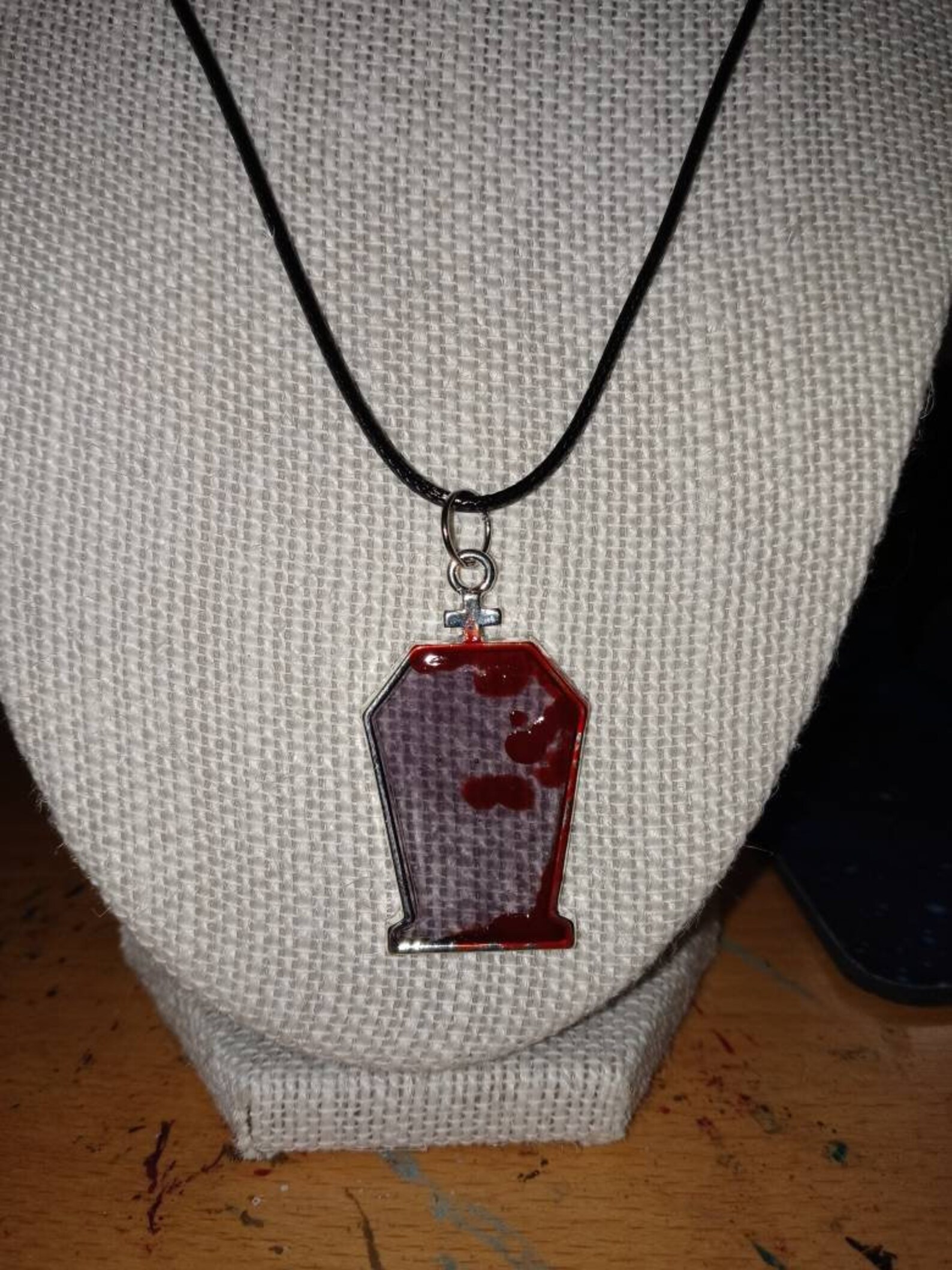 Bloody Tombstone Necklace Gothic Vampire Horror - Etsy