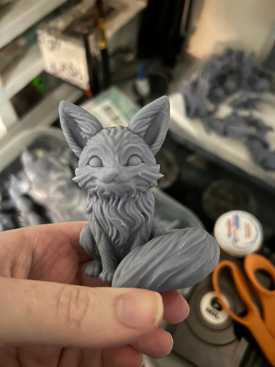 Cute Fox - 3D Printed - Painted or Unpainted - Ornament or Statue or ...