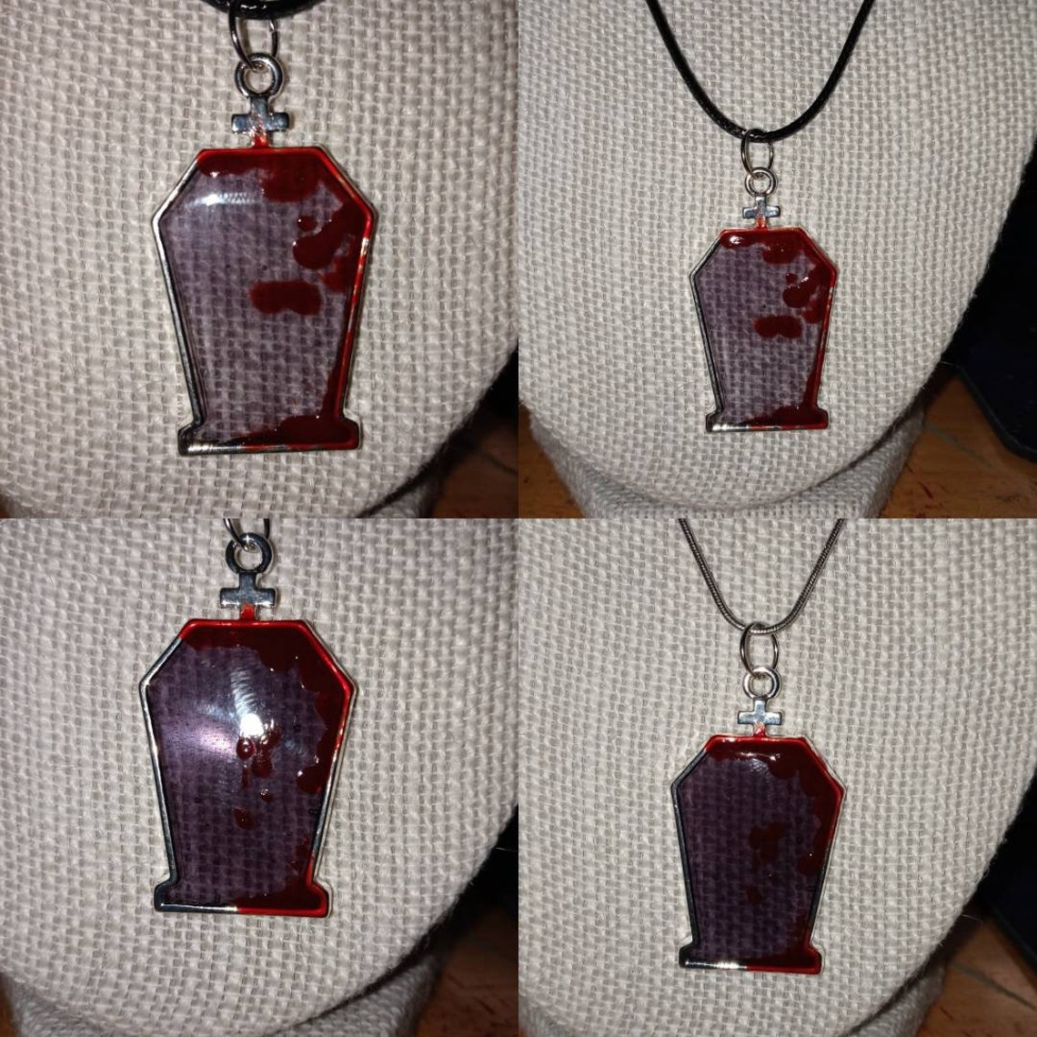 Bloody Tombstone Necklace Gothic Vampire Horror - Etsy