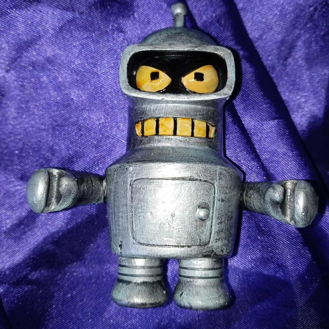 Smushy Angry Bender From Futurama 3D Printed and Painted or Unpainted ...