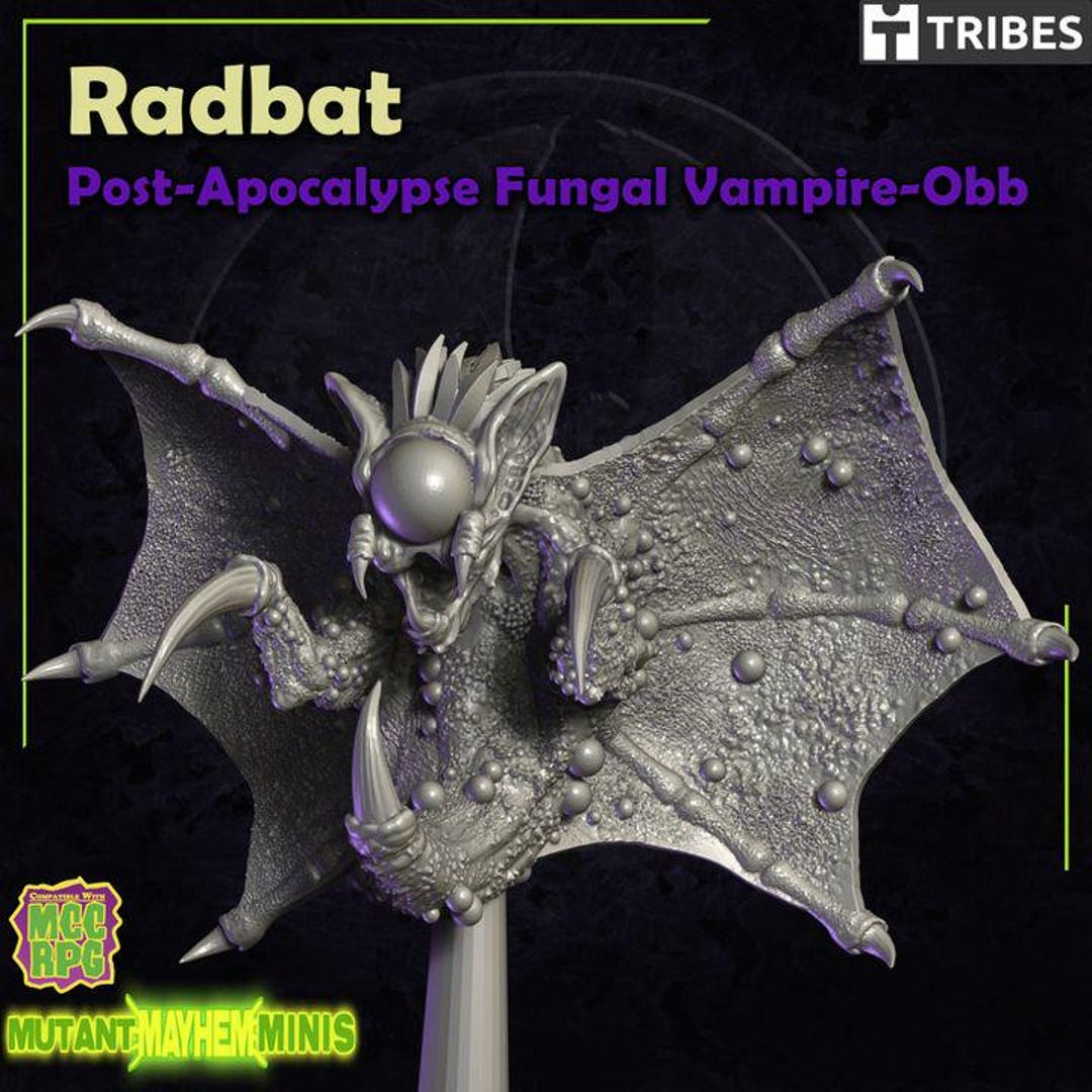 RADBAT – Post-apocalypse Fungal Vampire-obb - for 28mm Games - Etsy