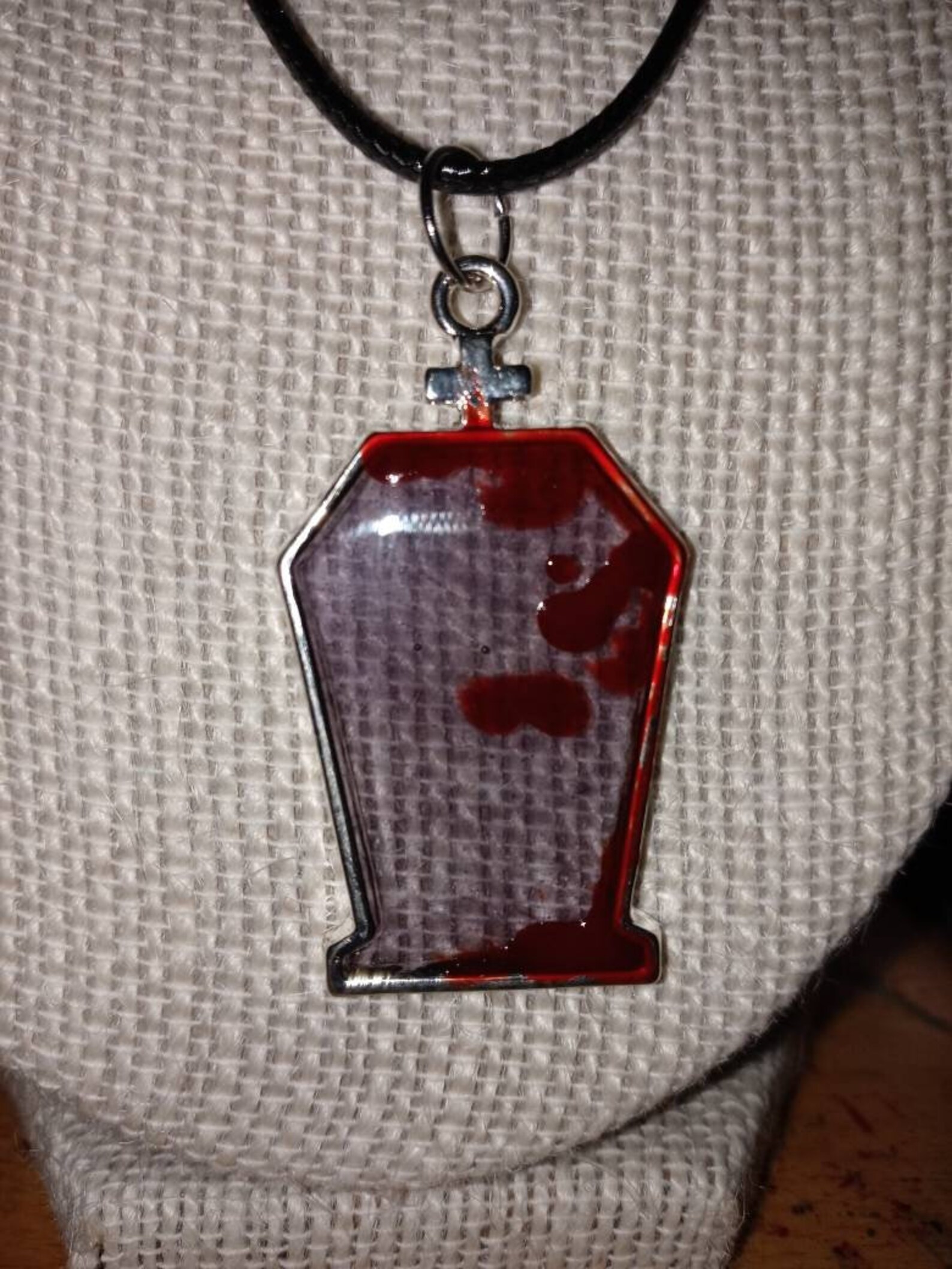Bloody Tombstone Necklace Gothic Vampire Horror - Etsy