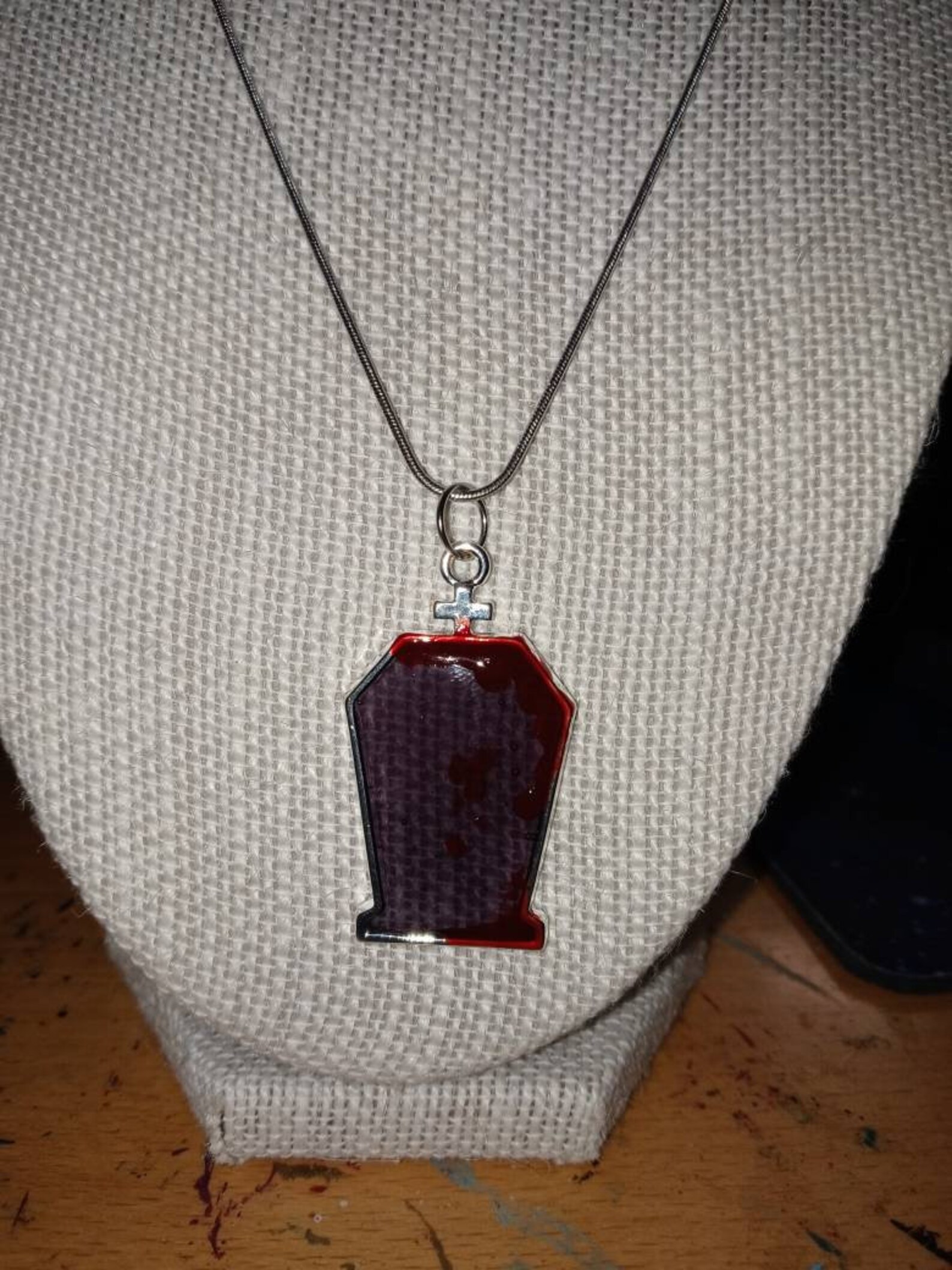 Bloody Tombstone Necklace Gothic Vampire Horror - Etsy