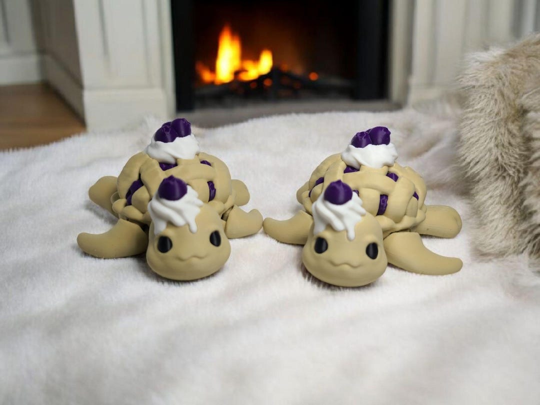 Blueberry Pie Turtle - 3D Printed Articulated Turtle - Etsy
