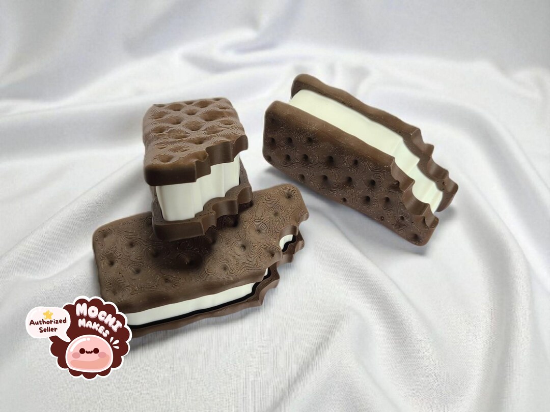 Ice Cream Sandwich Clicker Fidget Toy - 3D Printed - Mechanical ...