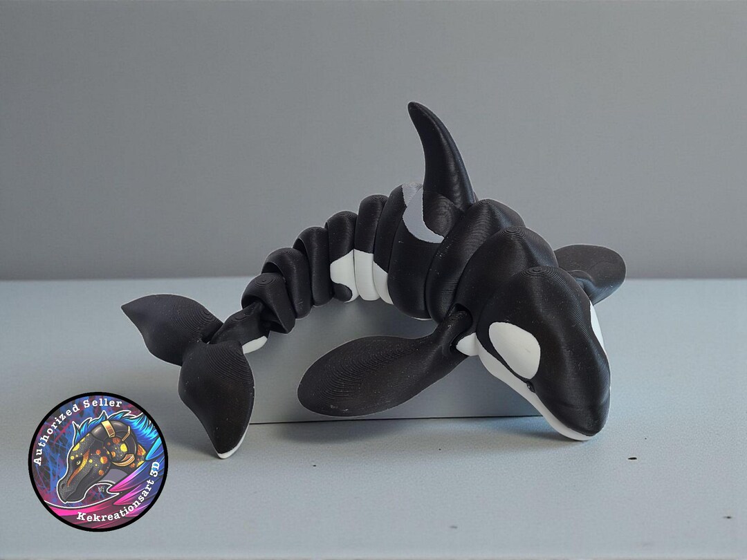 Articulated Orca Whale 3D Printed Model - Desk Pet - Desk Toy - Etsy