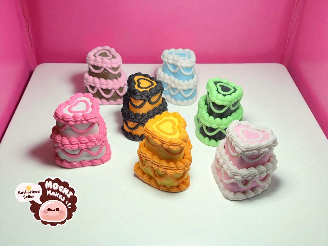 Cake Fidget Toy Clicker – 3D Printed With Mechanical Switch, Mini ...