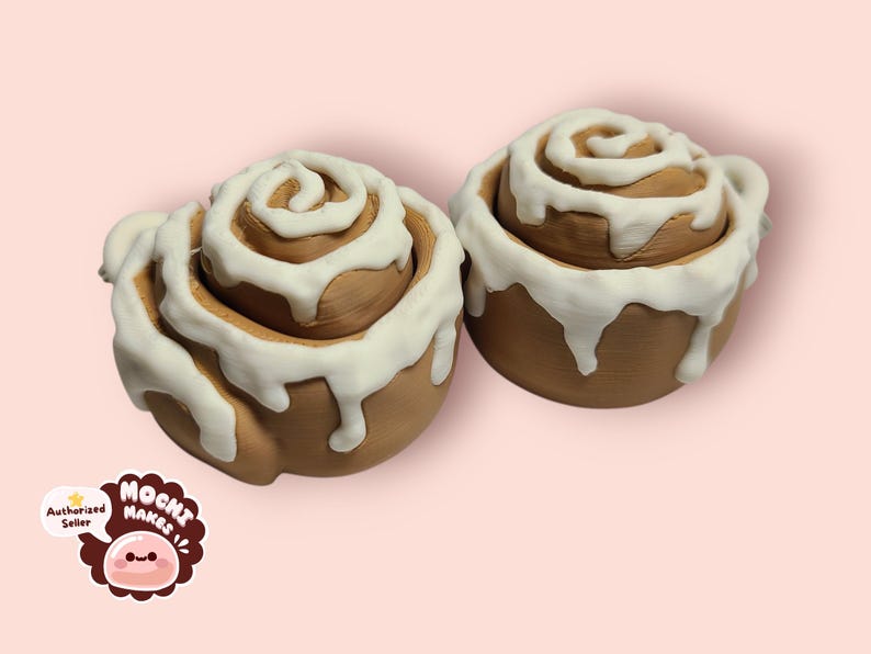 Cinnamon Roll Fidget Clicker Toy Keychain: 3D Printed Clicker - Sweet ...