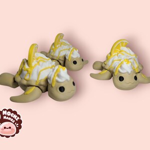 3D Printed Meringue Pie Turtle, Articulated Desk Toy, Fidget Toy - Etsy