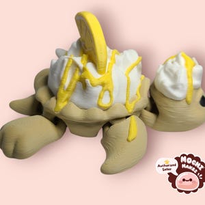 3D Printed Meringue Pie Turtle, Articulated Desk Toy, Fidget Toy - Etsy
